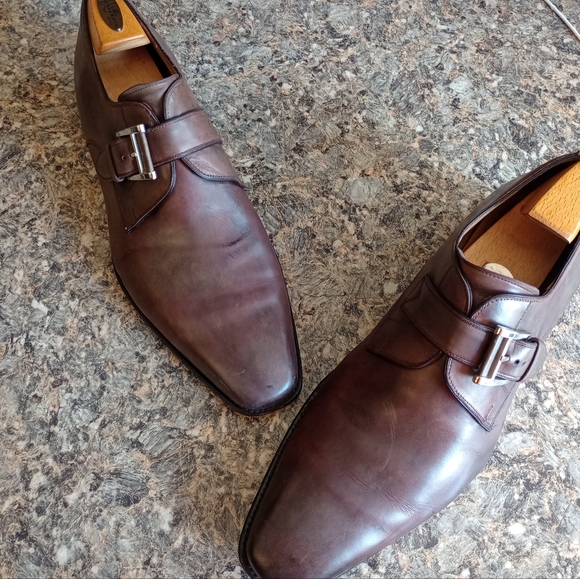 Magnanni | Shoes | Magnanni Mens Brown Marco Monk Strap Dress Shoes ...
